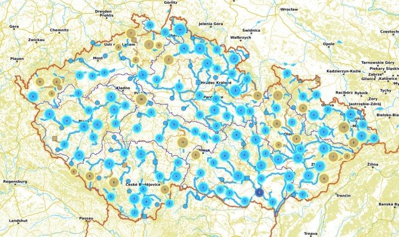 Aktuální vodní stavy a průtoky - kraj Vysočina